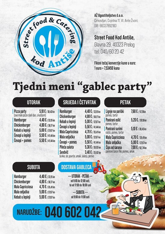 Street food Kod Antiše, Prelog - Restaurant menu, prices and reviews