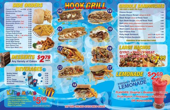 Menu at Hook Fish & Chicken restaurant, Brooklyn Center, N Xerxes Ave