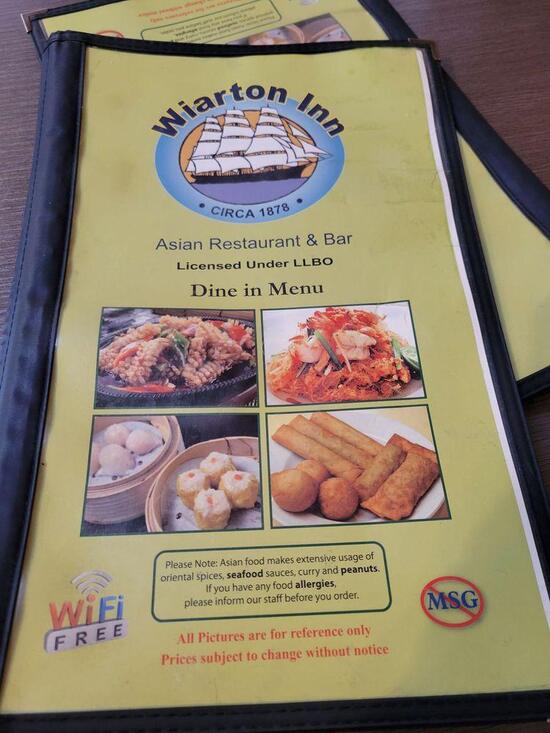 Menu at Wiarton Inn Restaurant & Bar, Wiarton