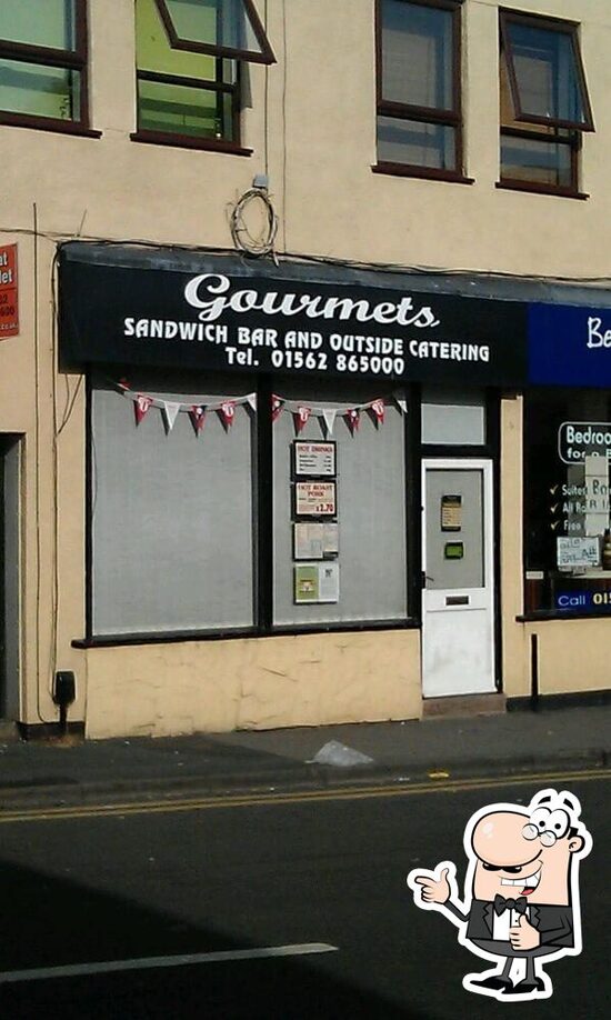 Menu at Gourmets catering fast food, Kidderminster