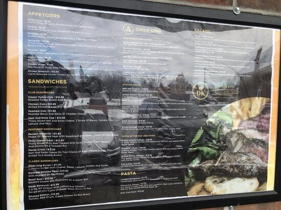 Menu at Diner King restaurant, Nobleton