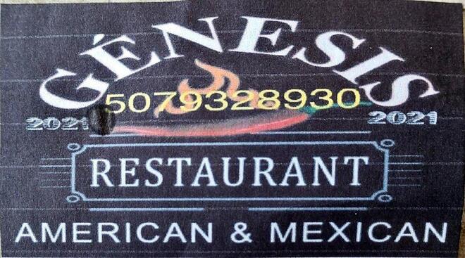 Menu at Genesis Restaurant, Saint Charles