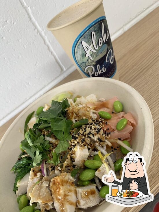 Menu at Aloha poke' bowls restaurant, Marcoola