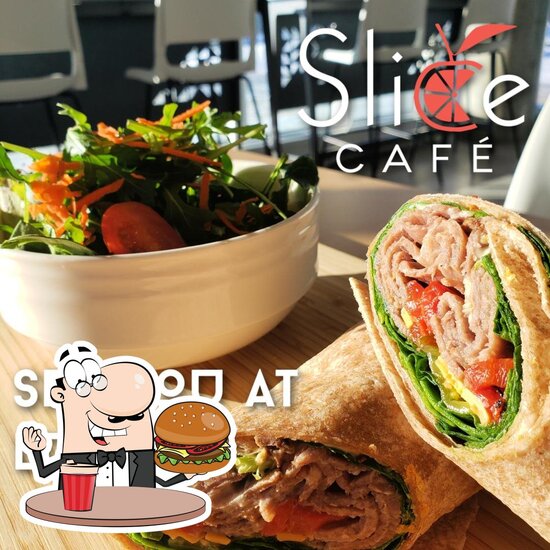 Menu at Slice Cafe, Regina