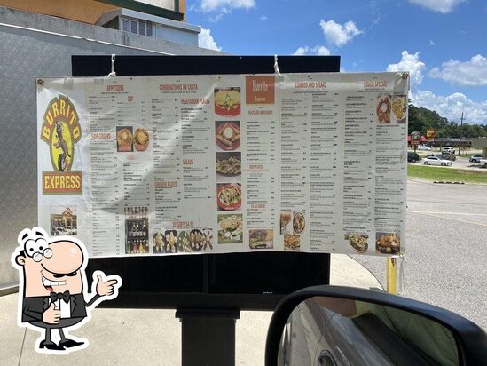 Menu at Burrito Express restaurant, Ellisville