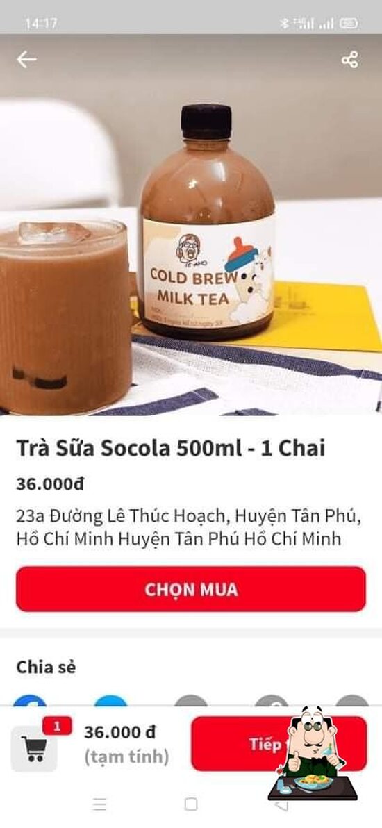 Menu at Te Amo Lê Thúc Hoạch restaurant, Ho Chi Minh City