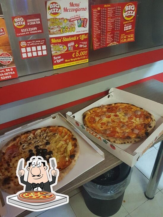 Menu da BIG PIZZA pizzeria, Intra