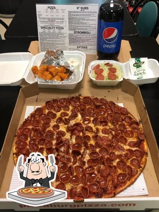 Menu at PizzaBurg restaurant, Mount Gilead