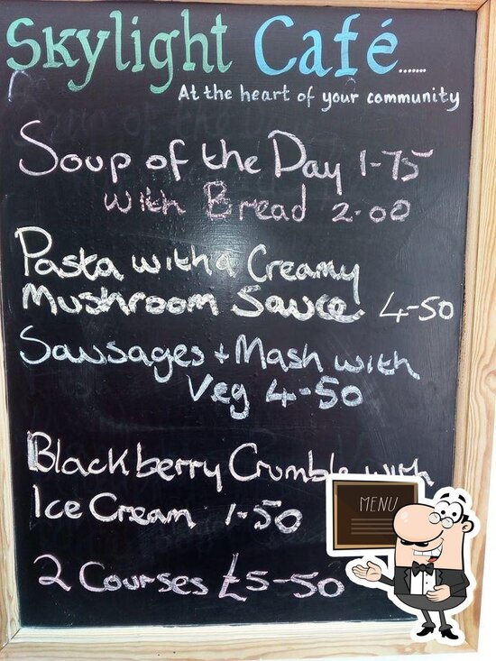 Menu at Skylight Cafe, Deal, 28 Golf Rd