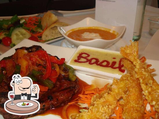 Menu at Basil restaurant, Weston, Schofield Ave