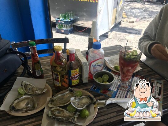 Menu at Mariscos citlali restaurant, Mexico City