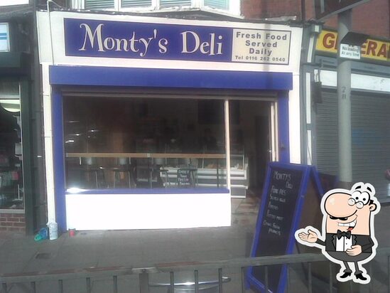 Menu at Montys deli restaurant, Leicester