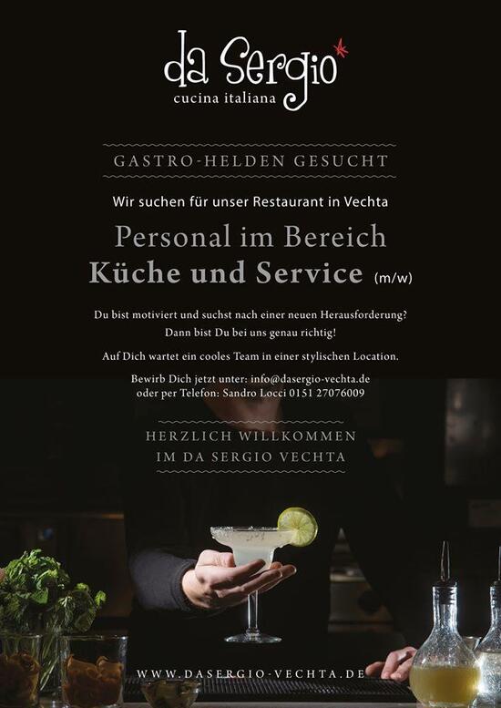 Speisekarte von Da Sergio Cucina Italiana restaurant, Vechta
