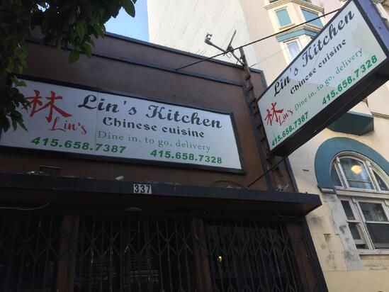 Menu at Lin's Kitchen restaurant, San Francisco