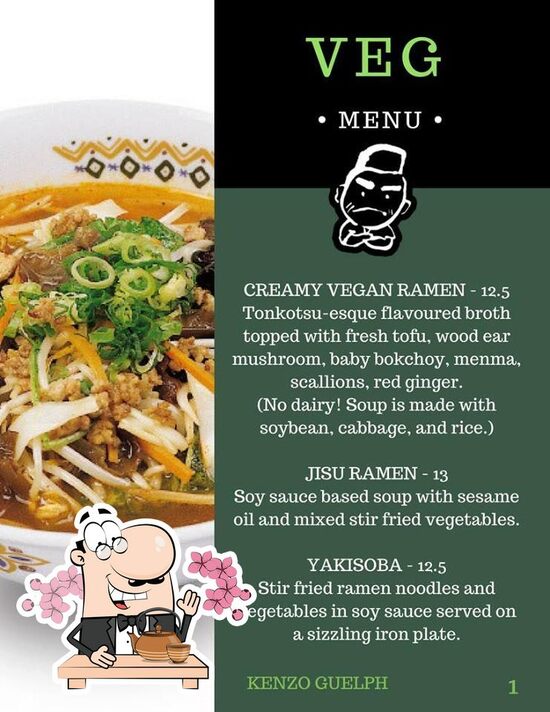 Kenzo, Guelph - Restaurant menu, prices and reviews