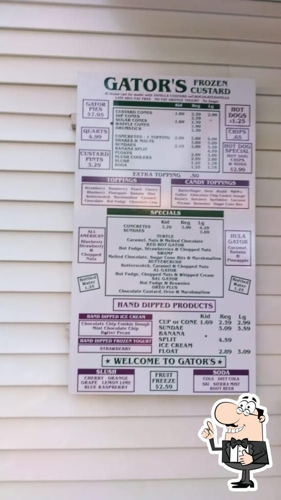 Menu at Gators, O'Fallon