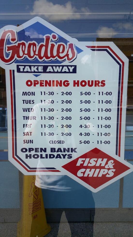 Menu at Goodies fast food, Romsey, 70A Winchester Rd