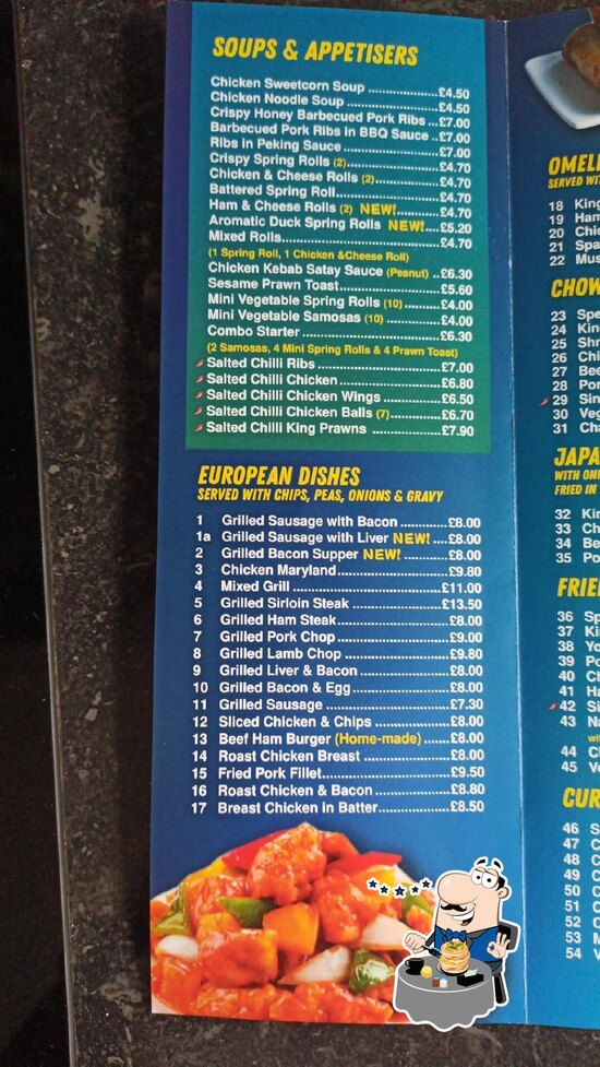 Menu at Golden Bamboo restaurant, Ballymena