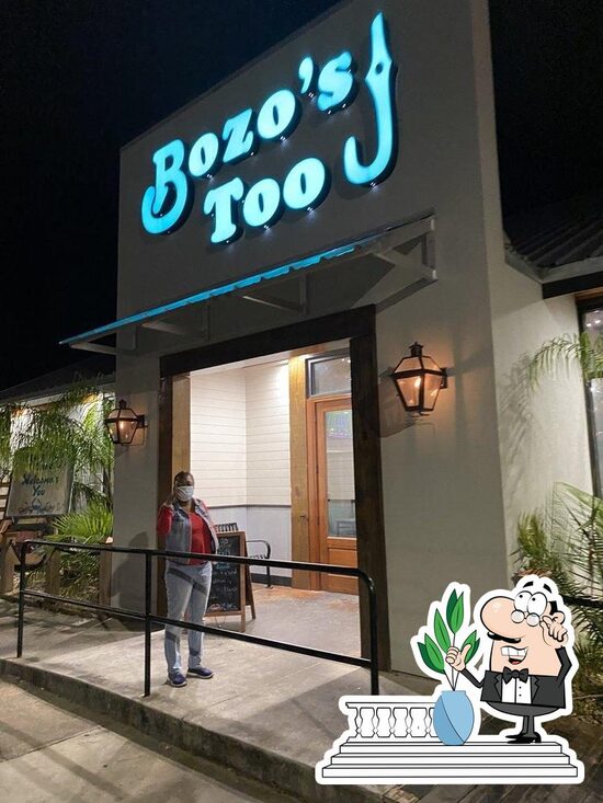 Menu at Bozos Too pub & bar, Pascagoula
