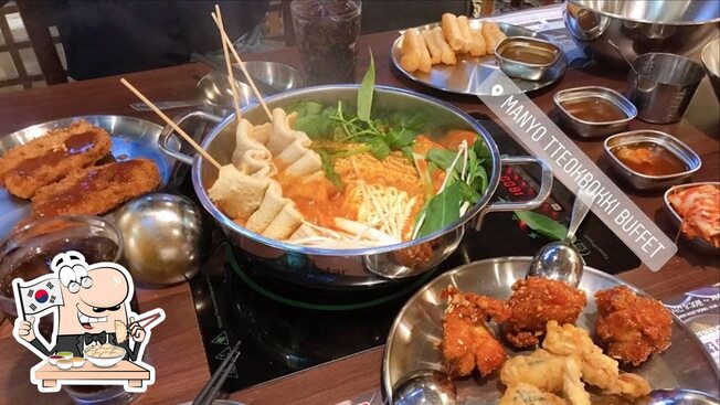 Menu at Manyo Tteokbokki Buffet restaurant, Hanoi, 116 Đ.Lê Quang Đạo