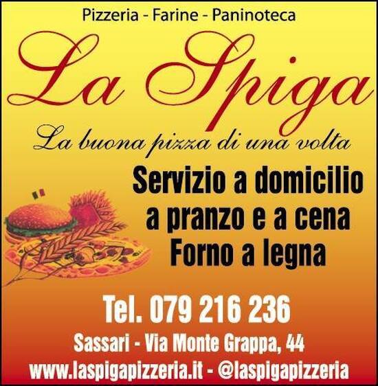 Speisekarte von La Spiga pizza, Sassari