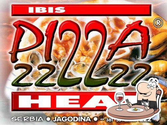 Menu at Pizza Heat restaurant, Jagodina