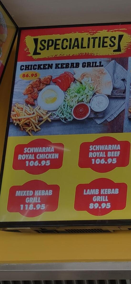 Menu at Uncle Faouzi Braamfontein restaurant, Johannesburg, 73 Juta St