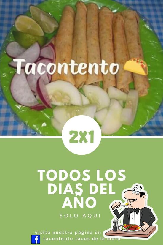 Menu at Tacontento restaurant, Tierra Blanca