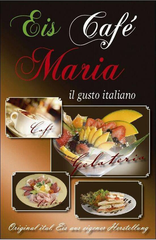 Menu at Eis Café Maria, Hilden