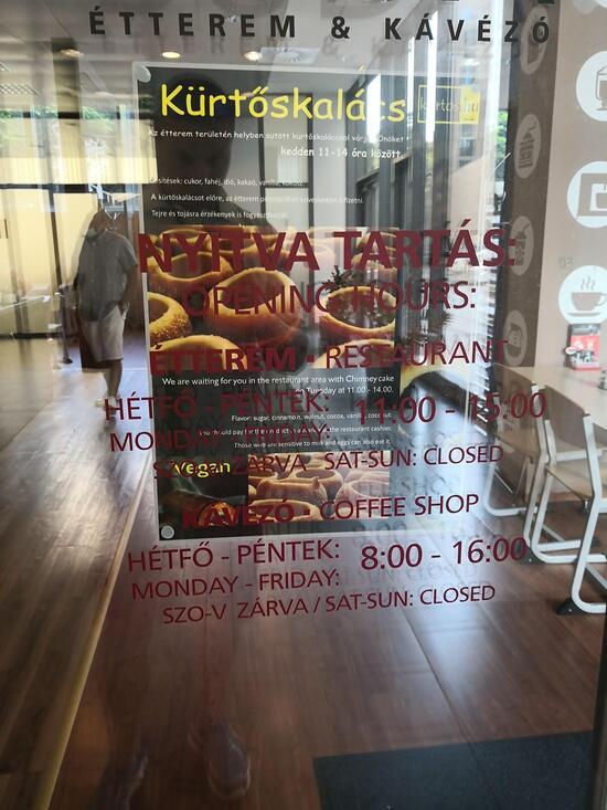 Menu at Voc Étterem Kft. restaurant, Budapest