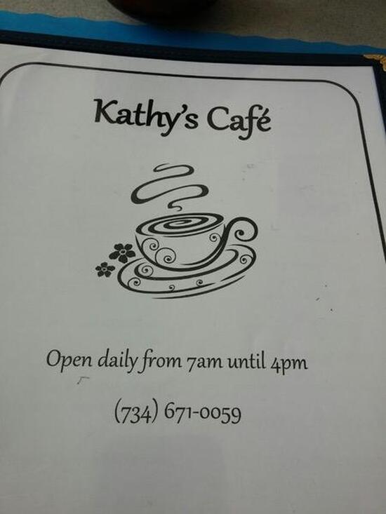 Menu at Kathy's Cafe, Grosse Ile Township