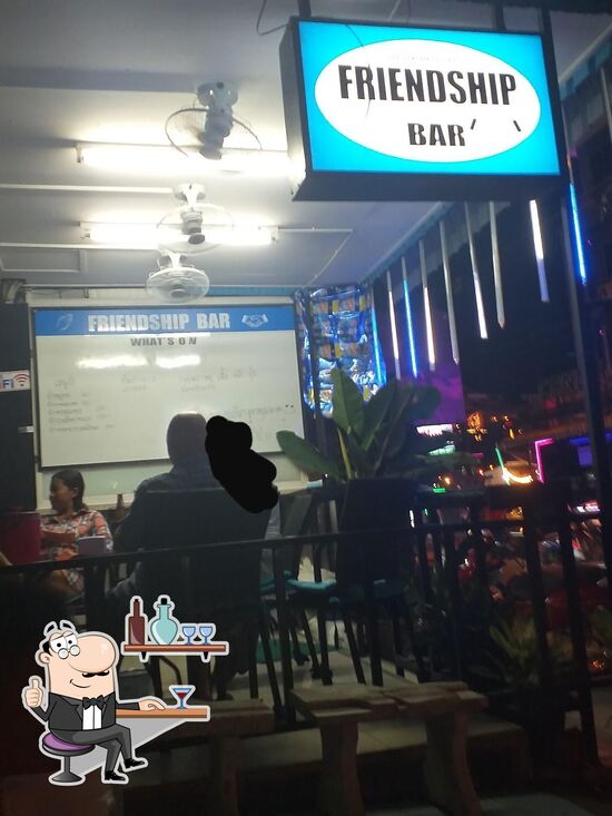 Menu at Friendship Bar, Pattaya City