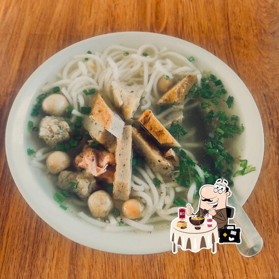 Menu at Bánh canh chả cá + bánh mì chấm, Phan Thiet