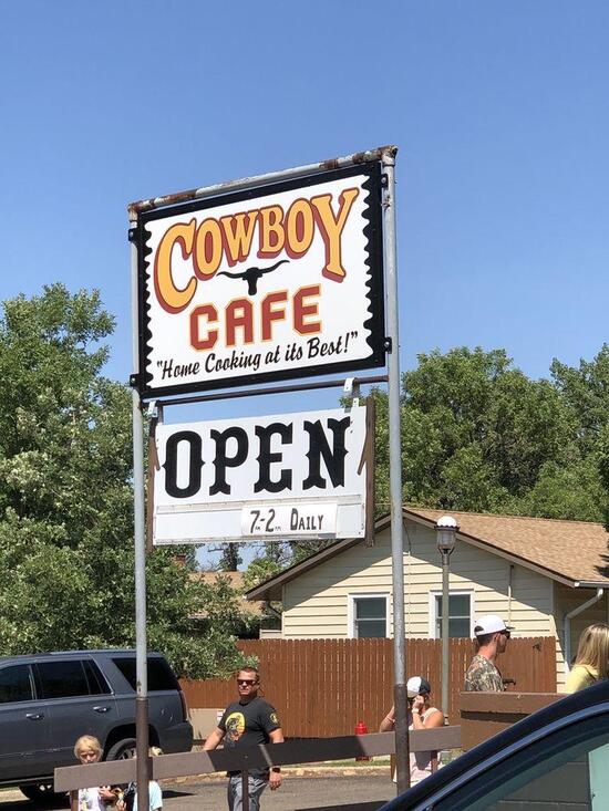 Menu at Cowboy Cafe, Medora