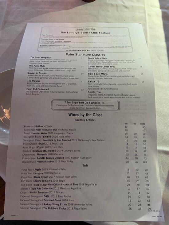 Carta del pub y bar The Palm - East Hampton, East Hampton