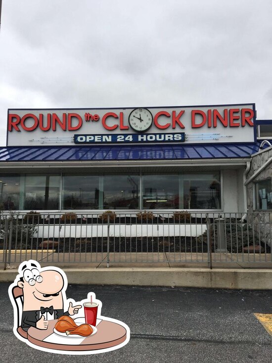 Menu at Round the Clock Diner restaurant, York, 222 Arsenal Rd