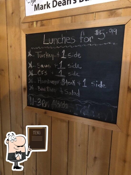 Menu at Mark Dean's Barbecue, Azle