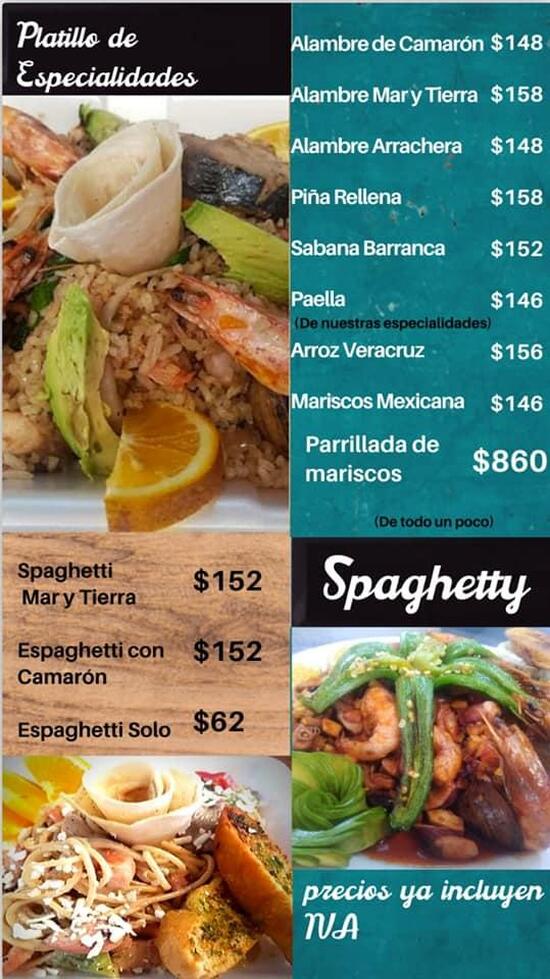 Menu at La Barranca lll Oficial, Ecatepec de Morelos