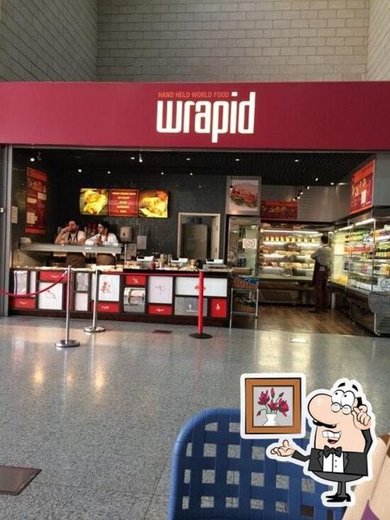 Menu at Wrapid fast food, London, 1 Western Gateway