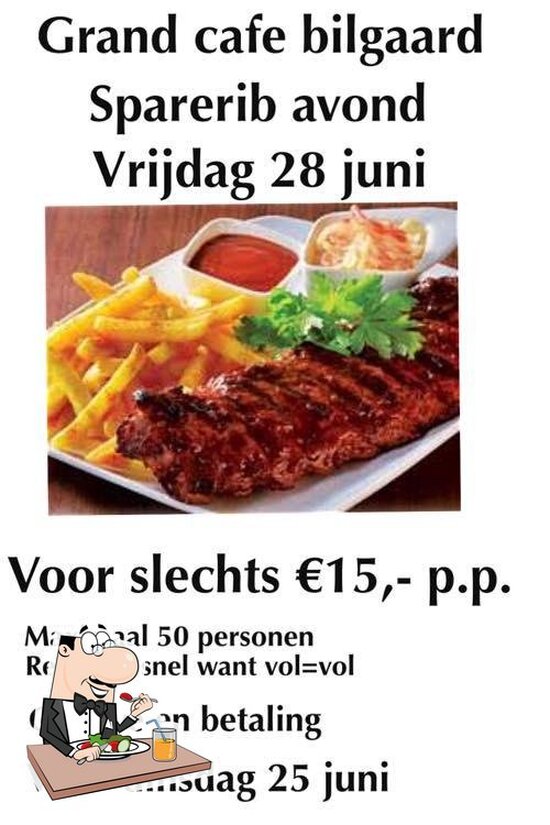 Grand Cafe Bilgaard, Leeuwarden - Restaurant menu, prices and reviews