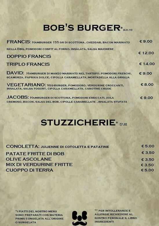 Menu at bob food and more restaurant, San Donato Milanese