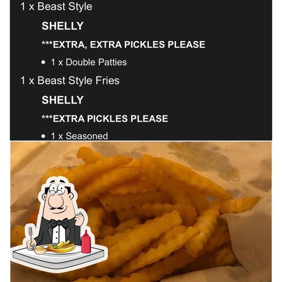 Menu at MrBeast Burger, Los Angeles, W 3rd St