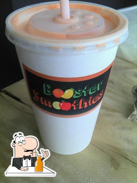 Menu at Booster Smoothies cafe, Davao City
