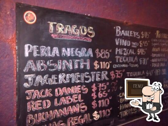 Menu at PULP Bar, Guadalajara