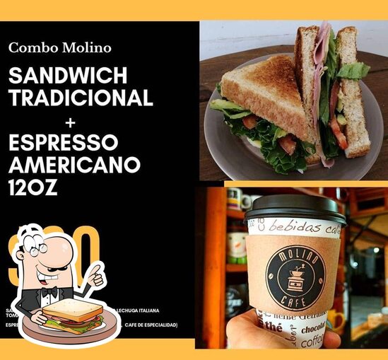 Menu at Molino Café, Culiacán, Av. Lázaro Cárdenas 840