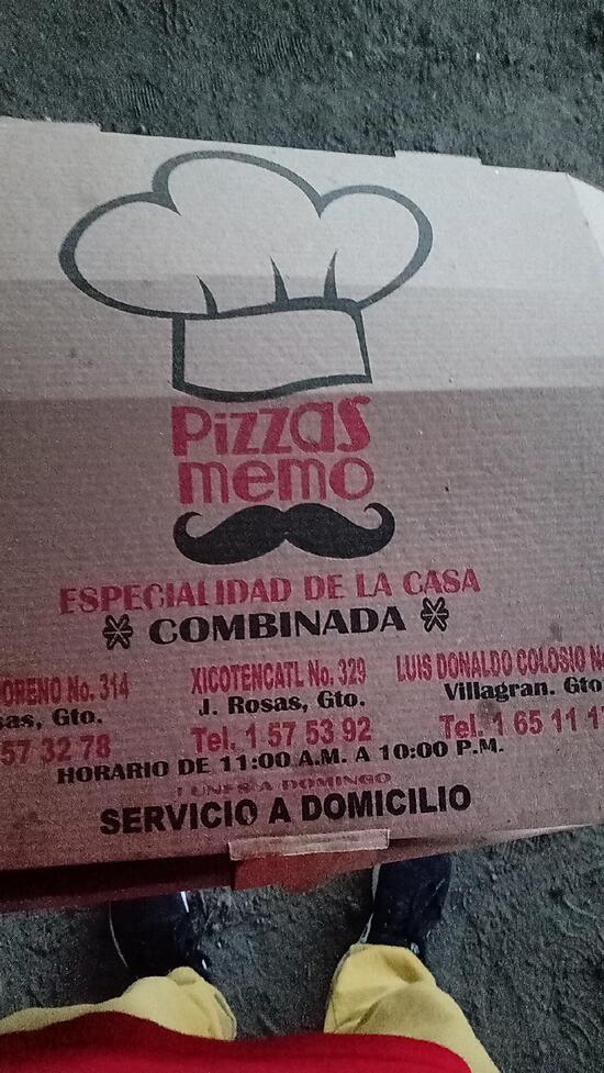 Carta del restaurante Pizzas Memo, Villagrán