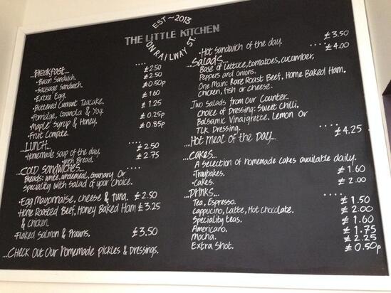 Menu at The Little Kitchen cafe, Huddersfield