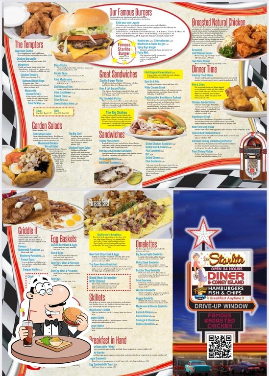 Menu at Starlite, Flint