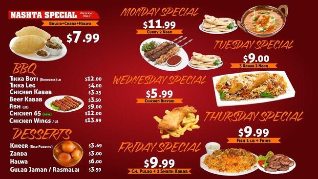 Menu at BIRYANI BOYZ restaurant, Milton