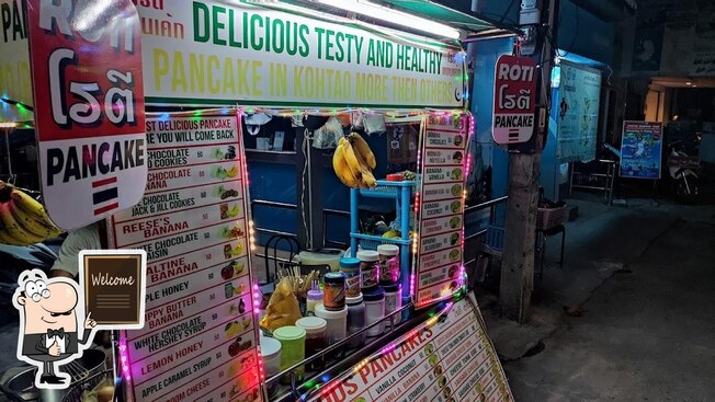 Menu at Pancakes & Roti Stand restaurant, Ko Tao